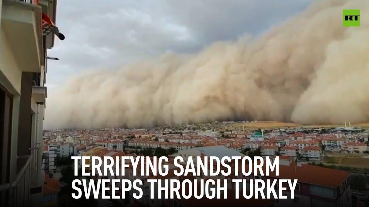 Terrifying sandstorm sweeps through Turkey - World News