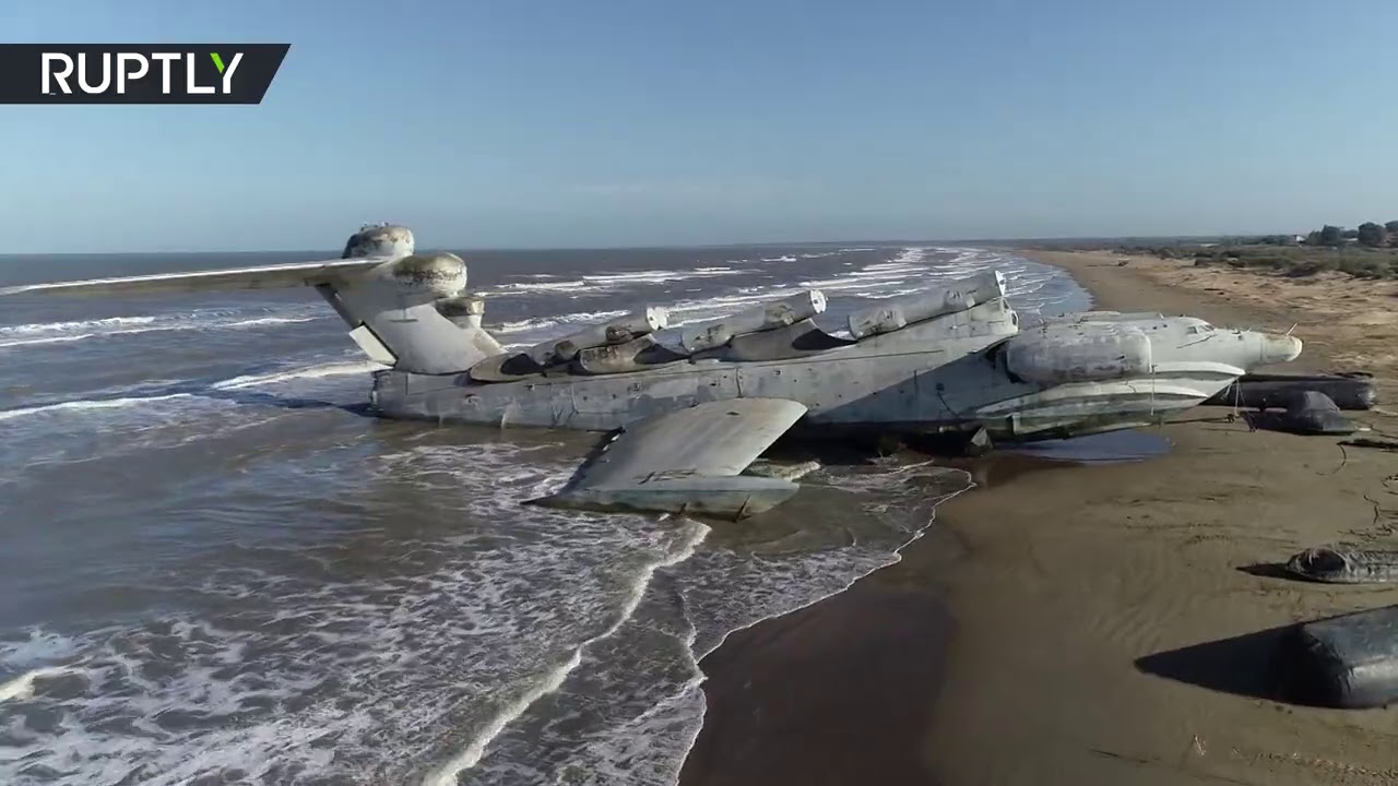 Sleeping Giant | Soviet flying vessel EKRANOPLAN filmed lying along ...