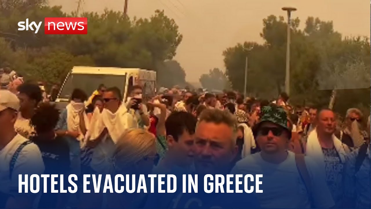 Greece: Wildfires on Rhodes force hundreds of holidaymakers to flee ...