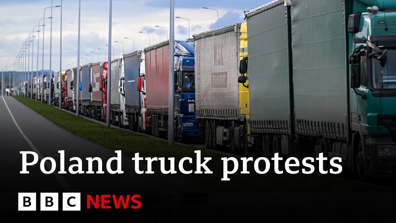 Poland truck protests leave Ukrainian drivers stranded - BBC News ...