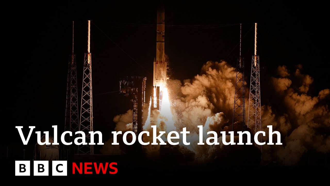 Vulcan rocket launches on Moon mission | BBC News - World News