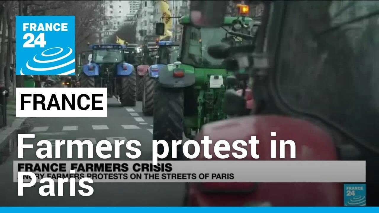 Angry French farmers drive their tractors into Paris in fresh protests ...