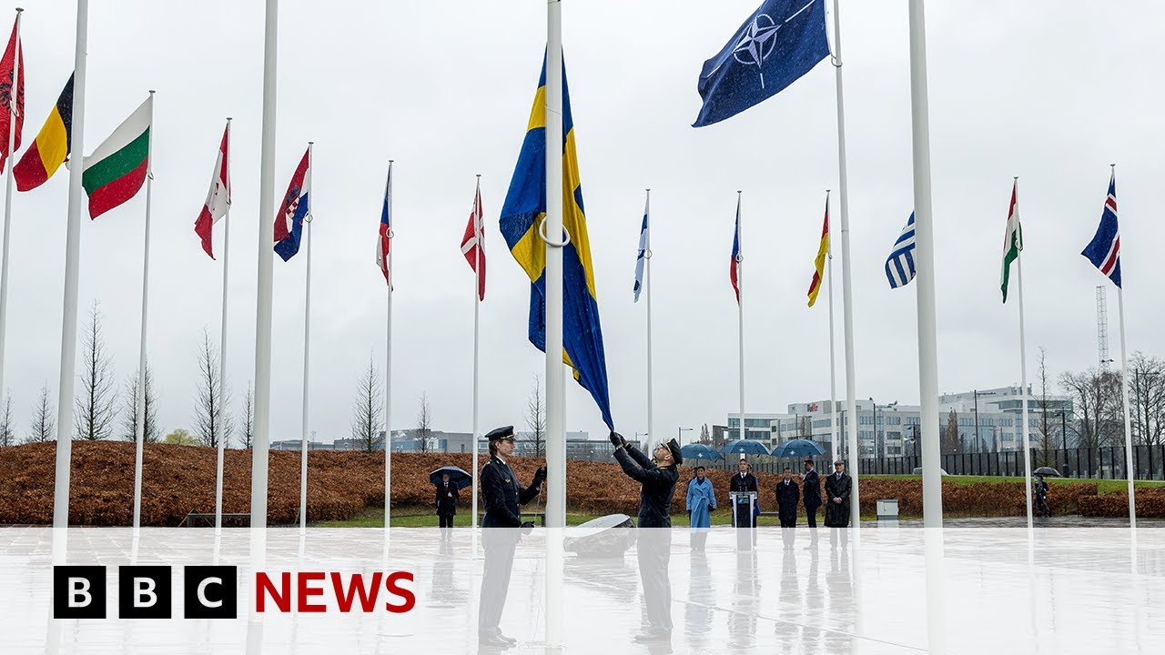 Sweden welcomed into Nato with accession ceremony | BBC News - World News