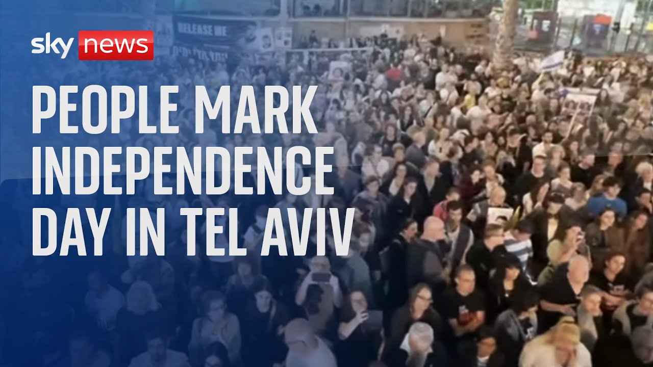 Watch live: People gather at Hostages Square in Tel Aviv to mark ...