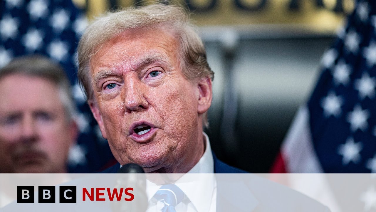 Donald Trump visits Capitol Hill for first time since Jan 6 riot | BBC ...