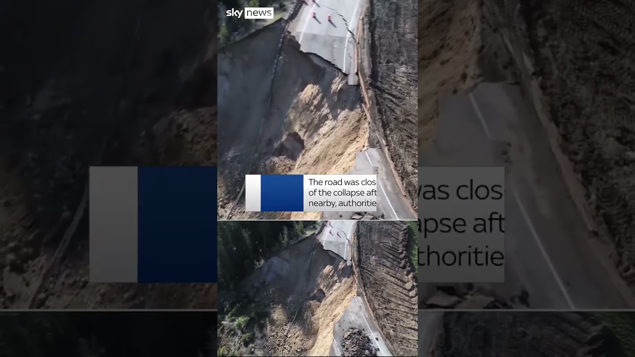 Wyoming highway collapses in landslide - World News