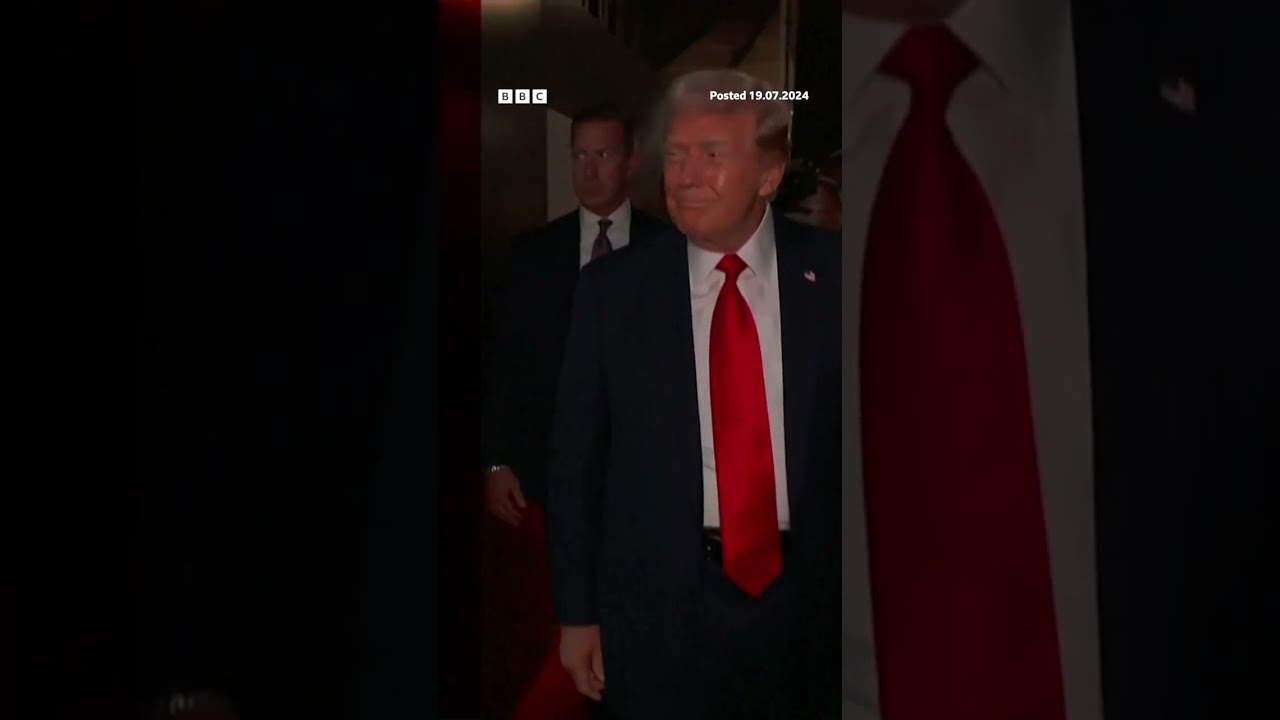 Donald Trump arrives for first speech since attempted assignation on ...