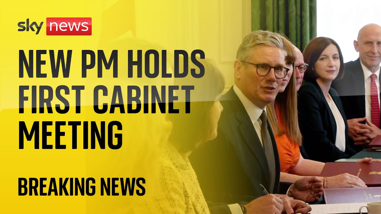 New Prime Minister Sir Keir Starmer holds first cabinet meeting after ...