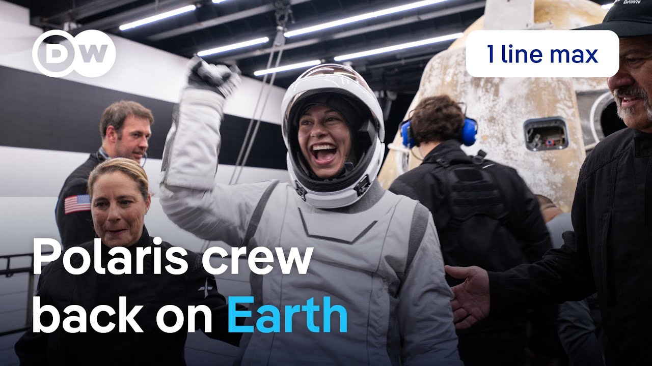 Space X crew return to Earth following first commercial spacewalk | DW ...