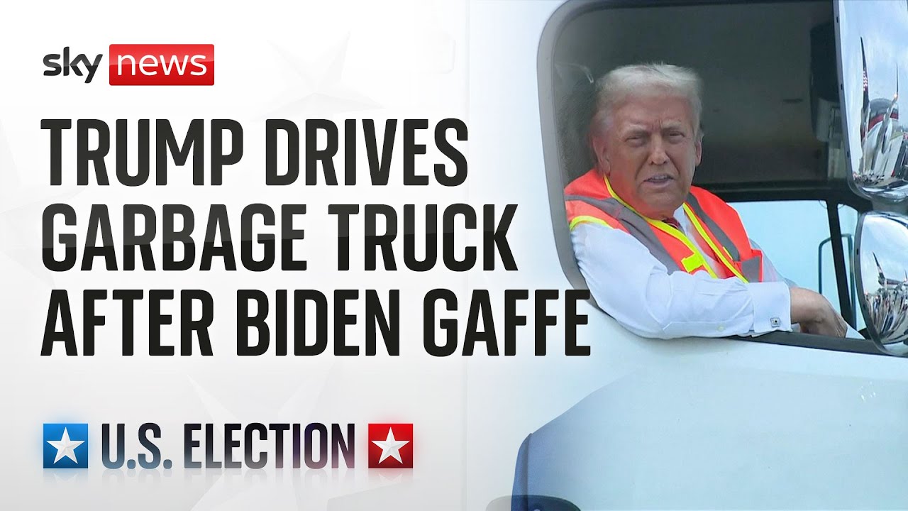 Donald Trump stages garbage truck stunt following Joe Biden's comments ...