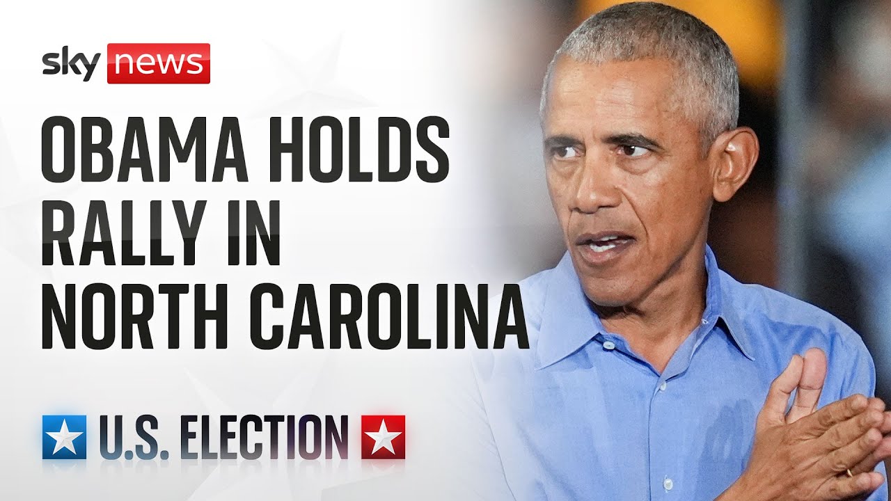 Watch live: Former US President Barack Obama holds rally in North ...