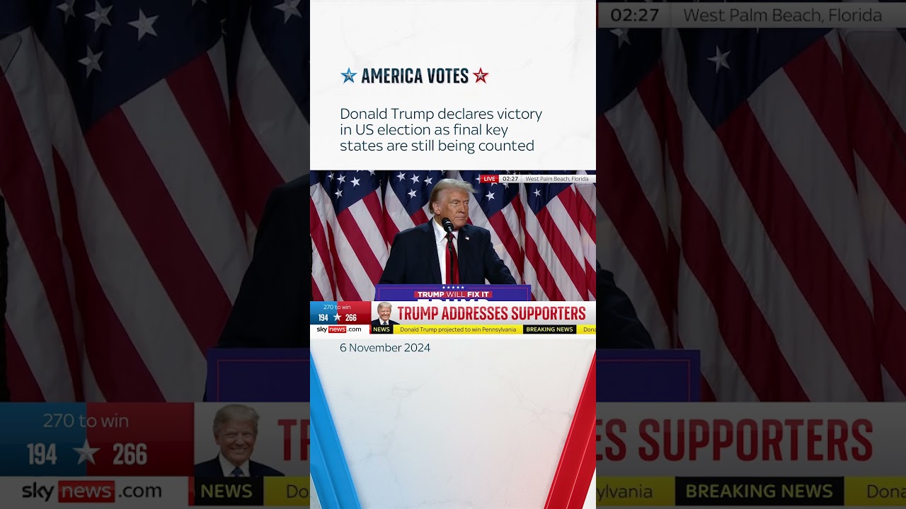 Donald Trump declares victory in presidential election - World News