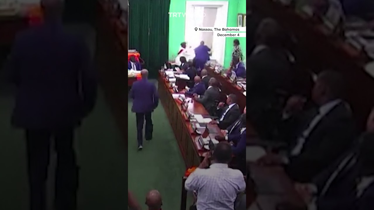 Chaos in Bahamas parliament as opposition MP hurls ceremonial mace out ...