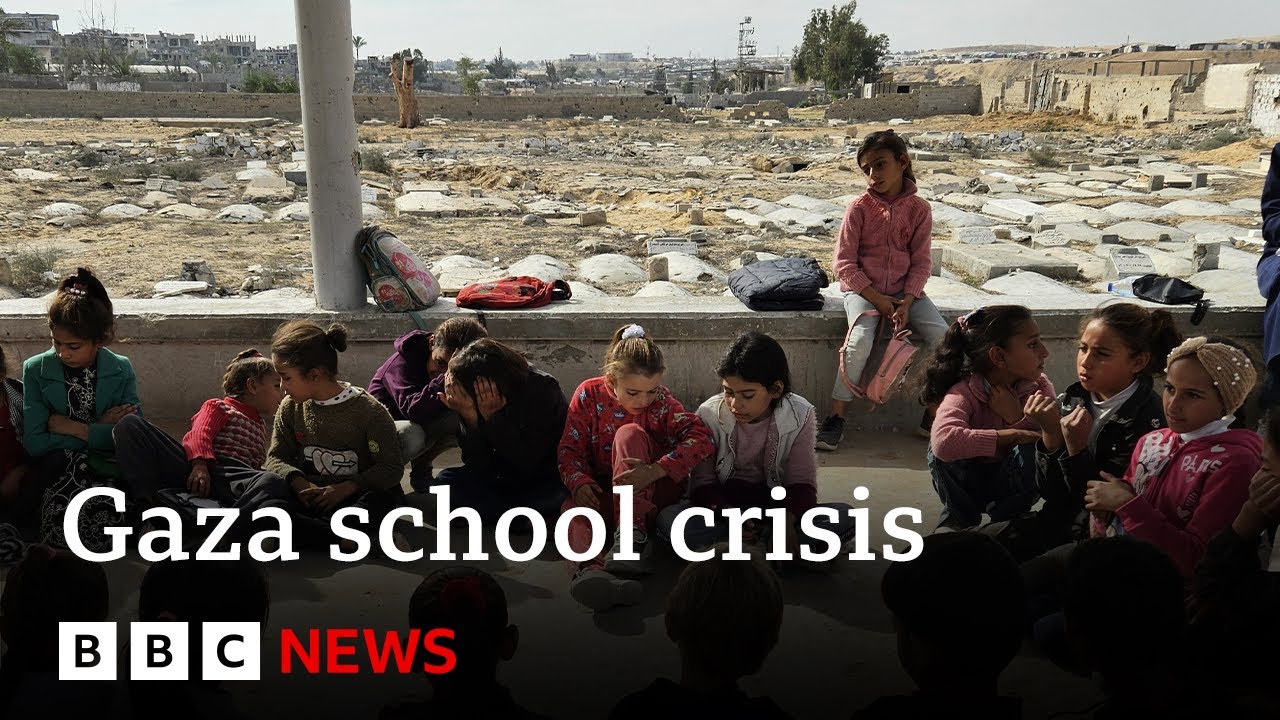 Gaza schools in crisis since start of Israel war | BBC News - World News
