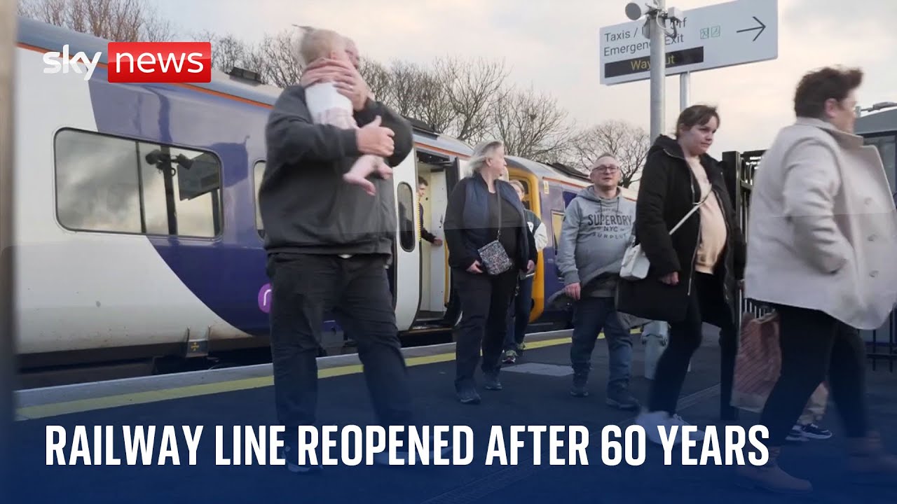 Passengers ride new Northumberland line for the first time in 60 years ...