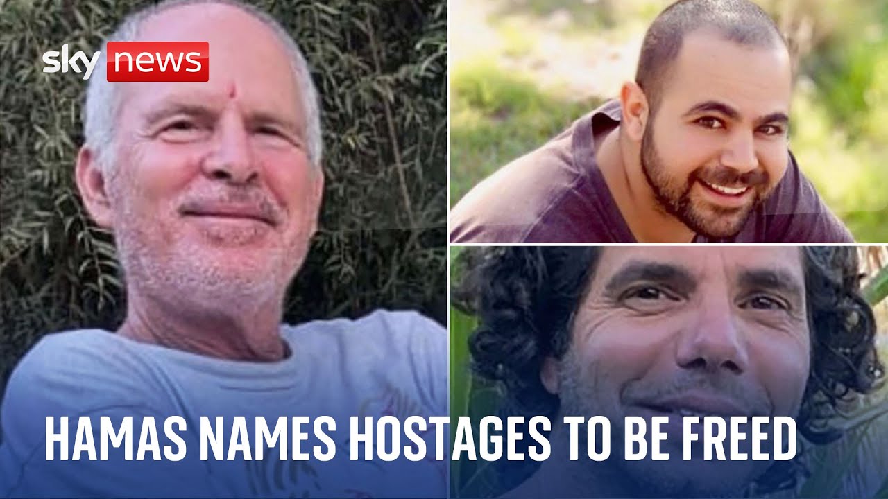 Hamas names three Israeli hostages it says will be released on Saturday ...