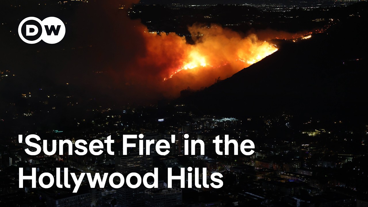 LA wildfires update: Iconic landmarks threatened by new Hollywood Hills ...