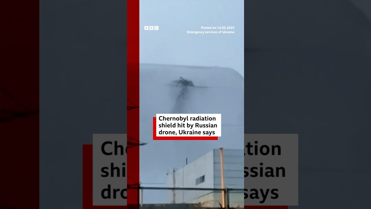 Chernobyl radiation shield hit by Russian drone, Ukraine says #Ukraine ...