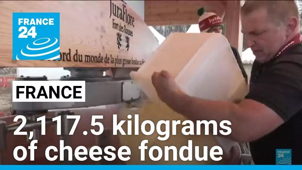 France sets new Guinness world record of cheese fondue - of 2,117.5 ...