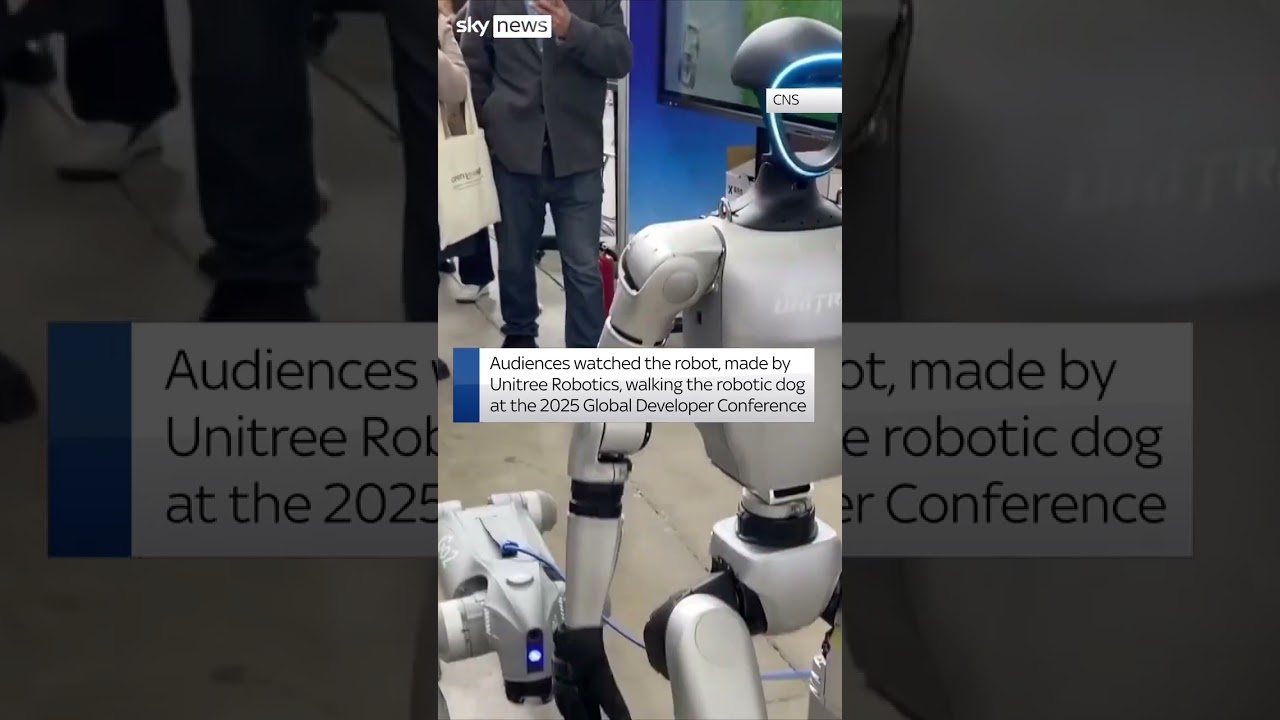 Humanoid robot takes robotic dog for a walk - World News