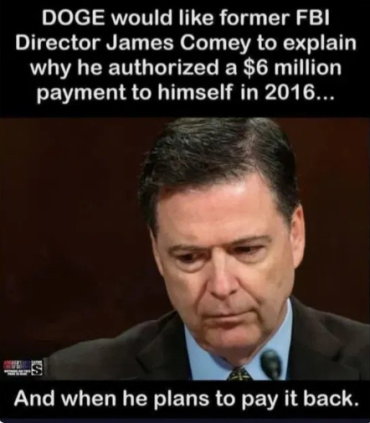 Hmmm: DOGE would like former FBI Director James Comey to explain why he ...
