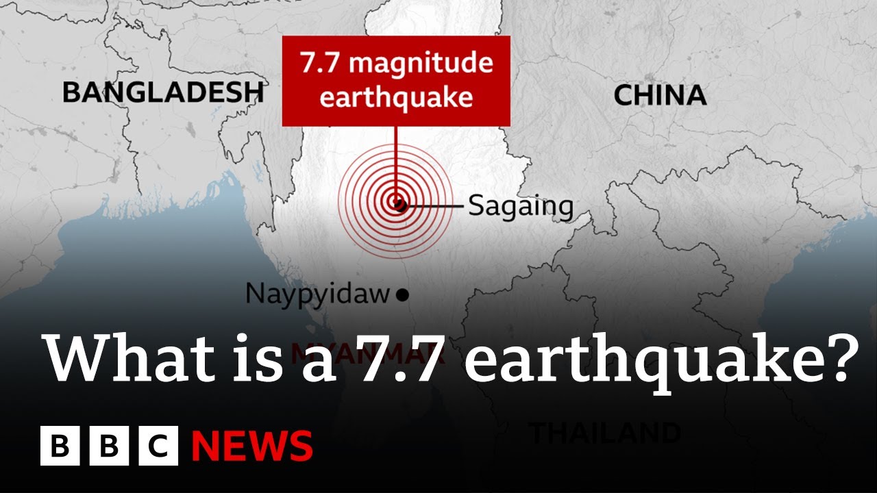 Myanmar earthquake: What is a 7.7 magnitude earthquake? | BBC News ...