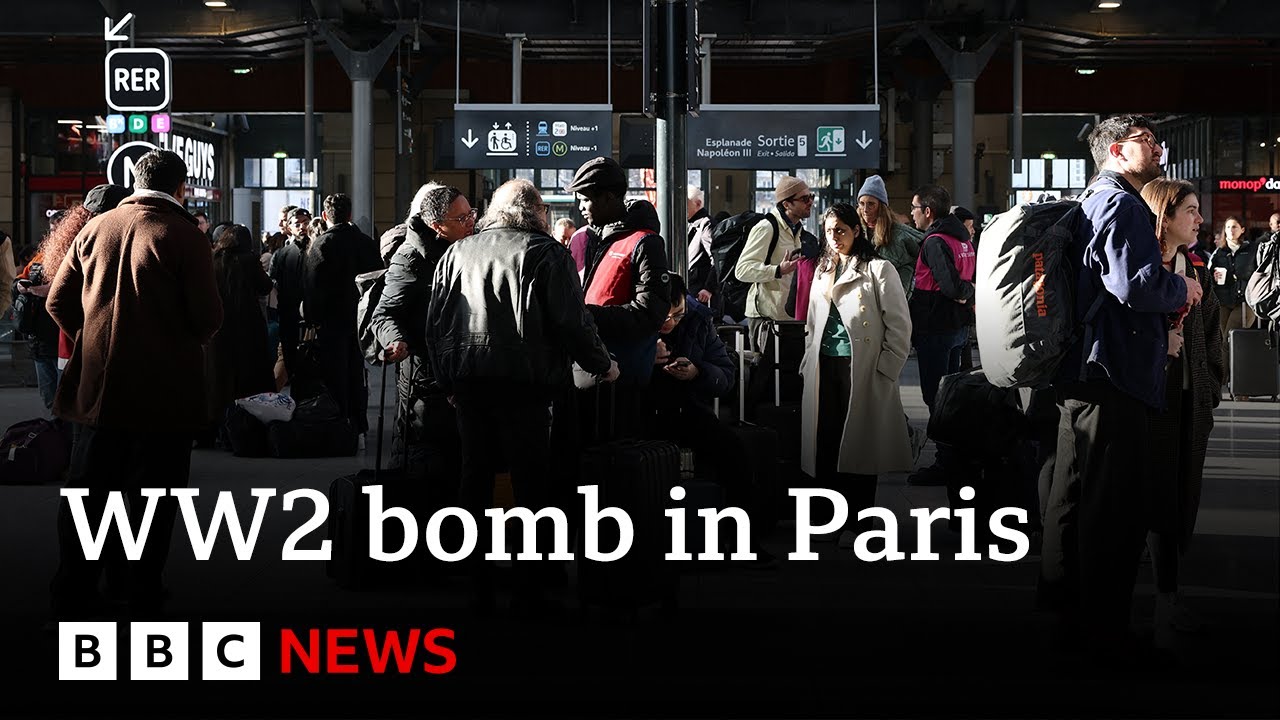 Unexploded World War Two bomb causes travel chaos in Paris | BBC News ...