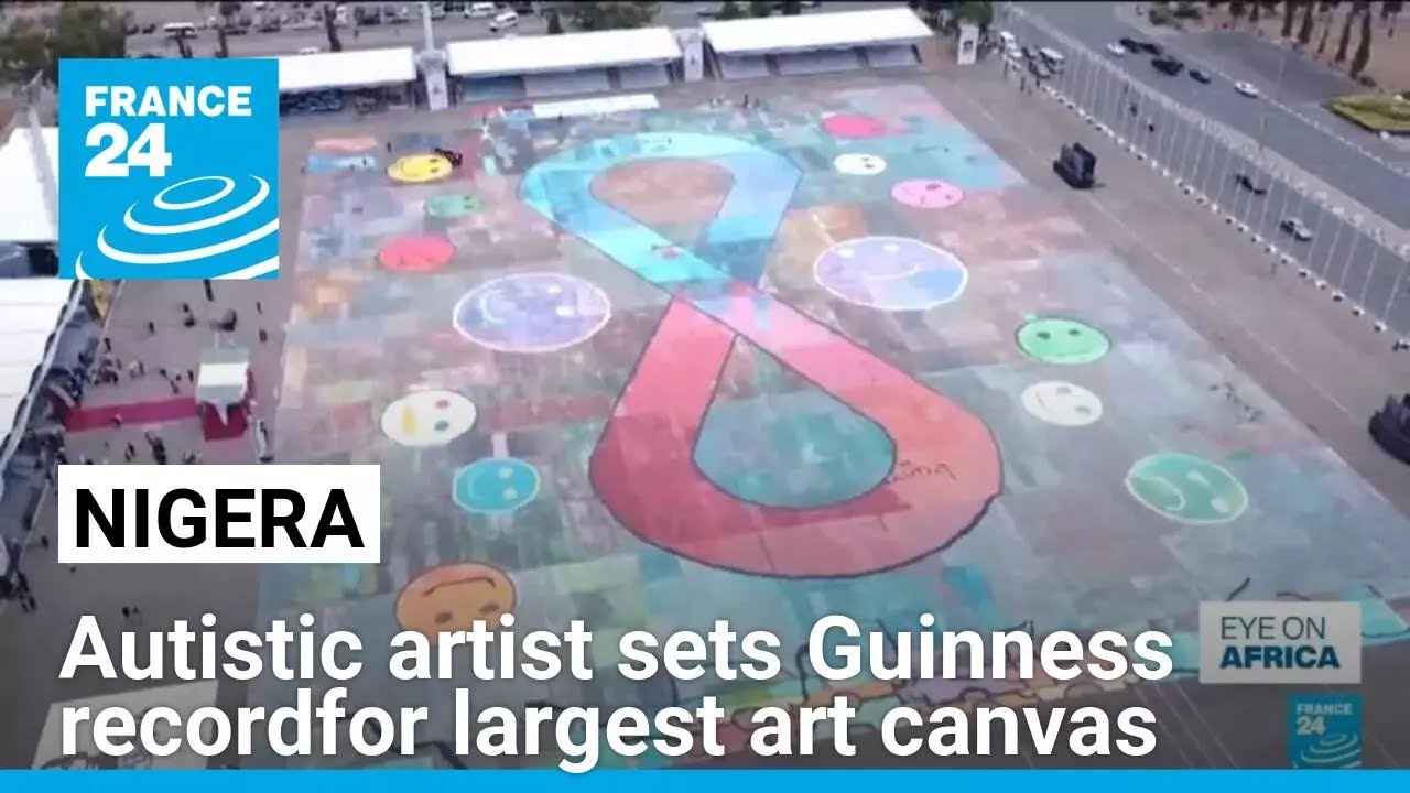 Autistic artist sets Guinness world record for largest art canvas in ...