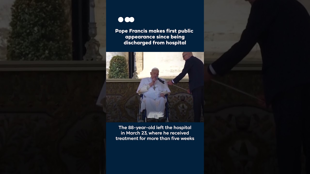 Pope Francis makes first public appearance since hospitalisation ...