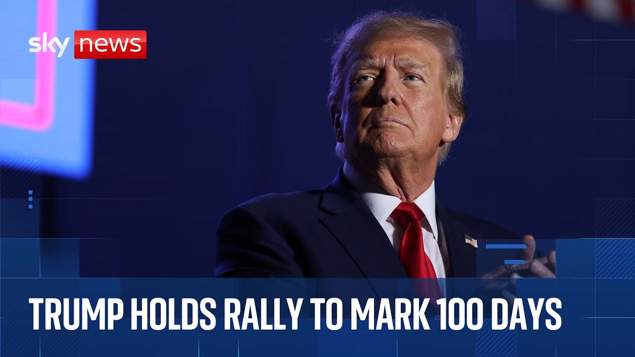 President Trump holds rally in Michigan to mark 100 days in White House ...