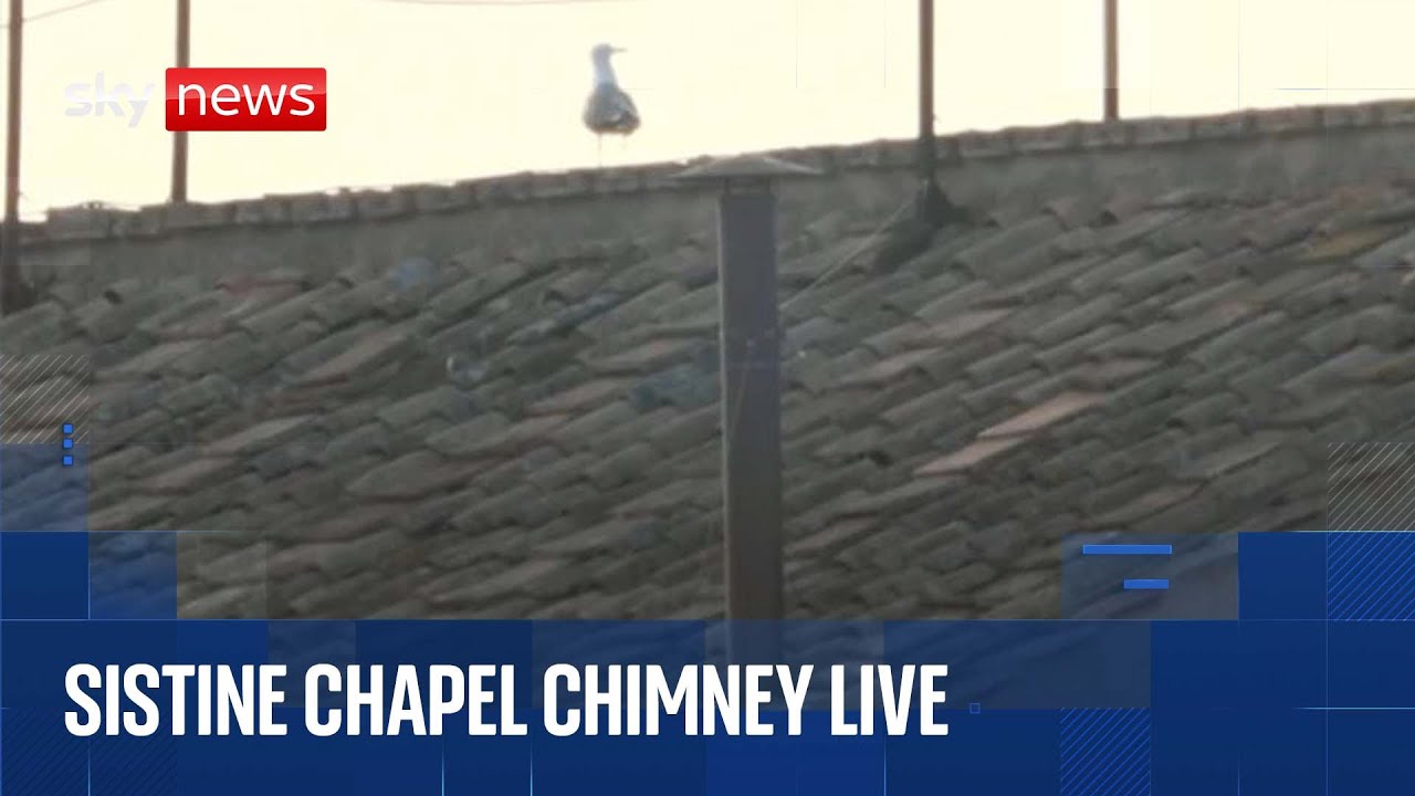 Live view of the Sistine Chapel chimney - as cardinals vote for second ...