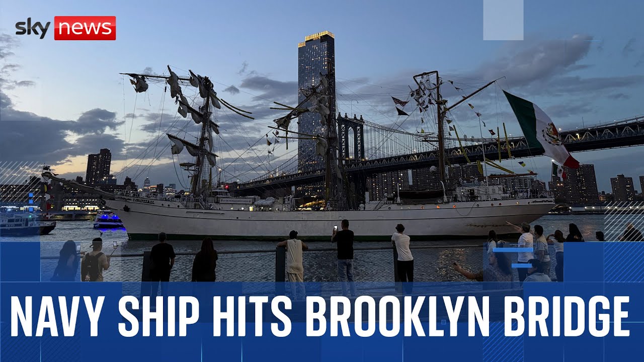 Two dead as Mexican navy ship hits Brooklyn Bridge - World News