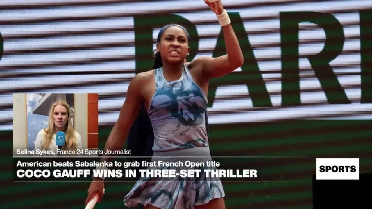 Gauff defeats top-ranked Sabalenka to claim French Open women's title ...