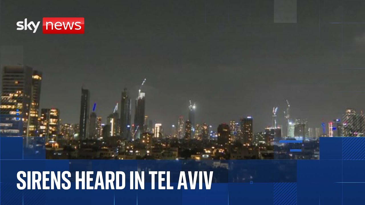 Tel Aviv skyline as Iran launches missiles at Israel - World News