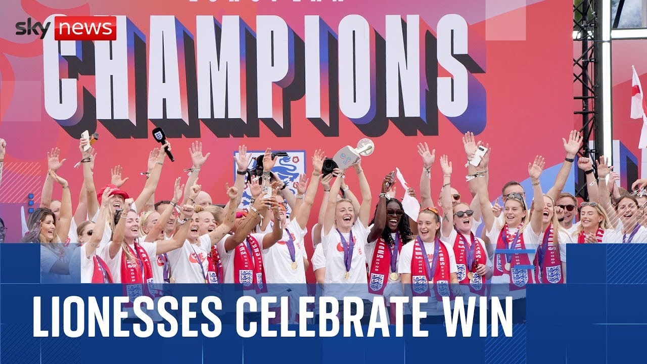 Lionesses celebrate Euros win with open-top bus parade - World News