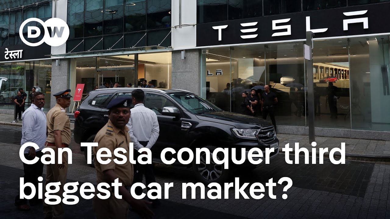 Tesla opens first showroom in India | DW News - World News