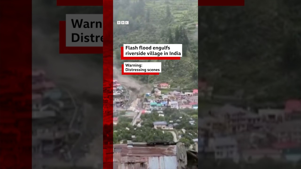 Flash flood engulfs riverside village in India. #India #ExtremeWeather ...