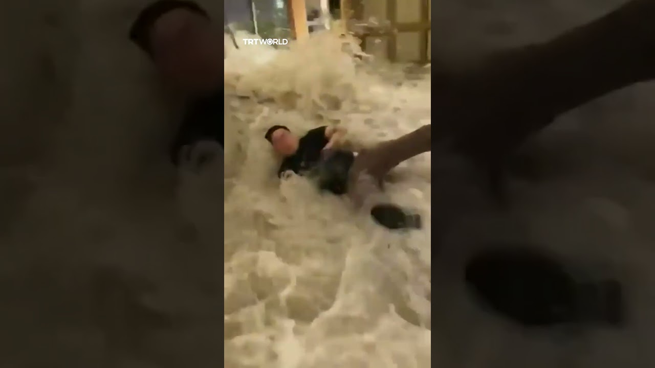 Hong Kong hotel lobby submerged as Super Typhoon Ragasa makes landfall ...