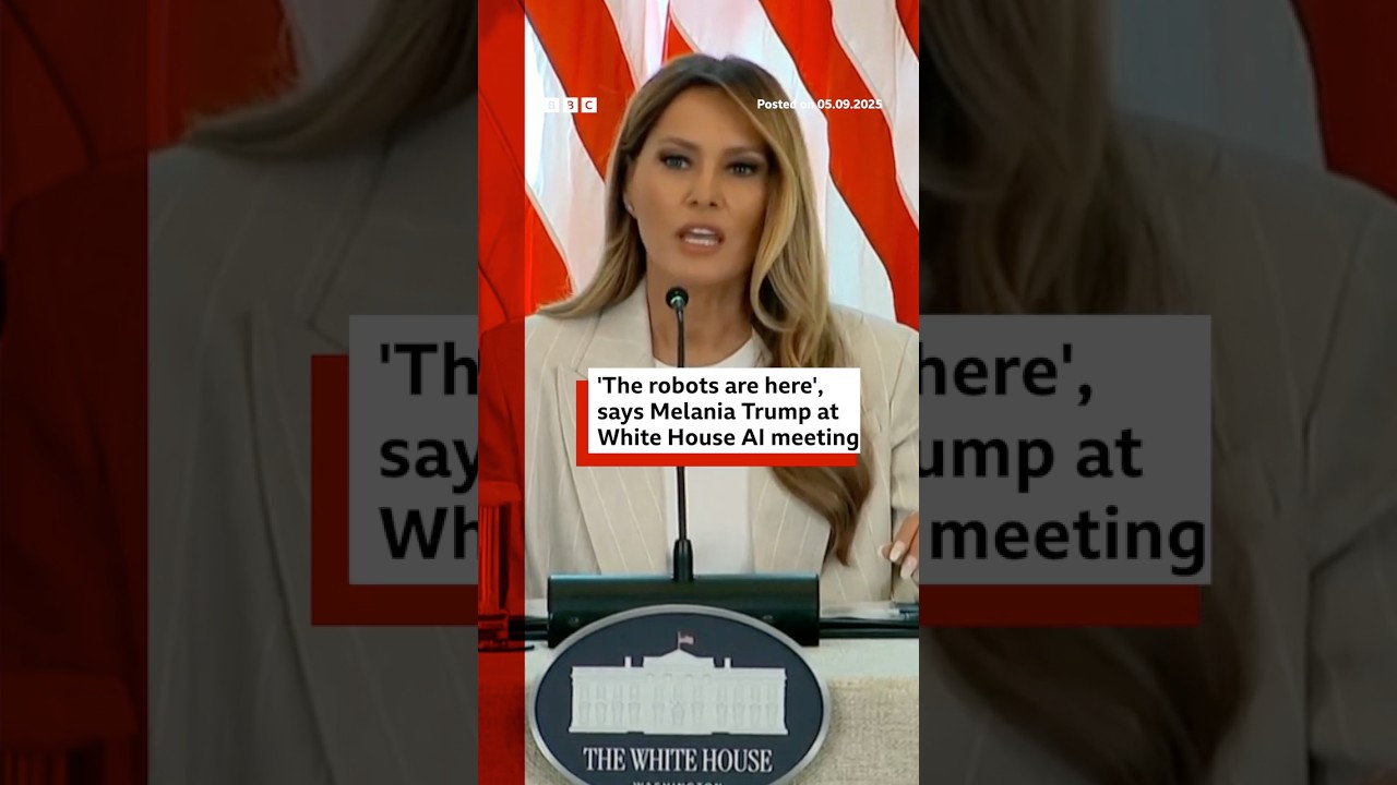 Melania Trump makes rare public appearance at White House AI meeting. # ...