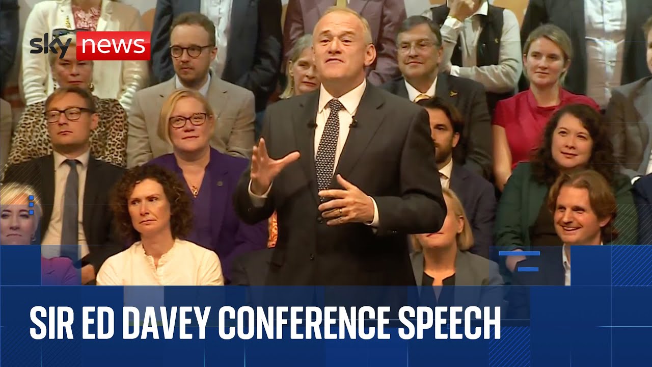 Sir Ed Davey gives speech at Liberal Democrat conference - World News