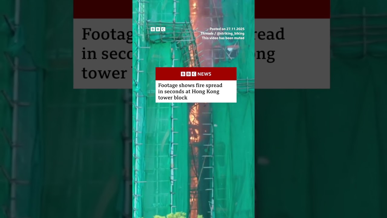 Footage shows fire spread in seconds at Hong Kong tower block. # ...