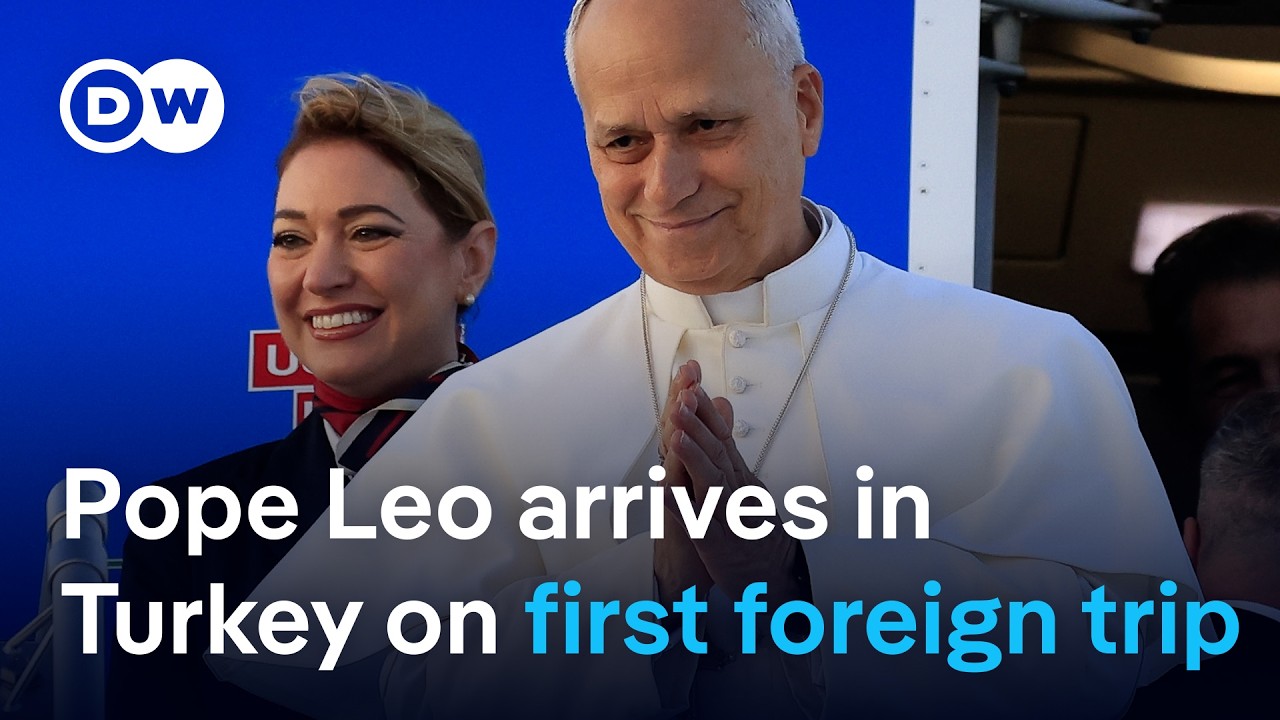 Pope Leo the 14th has landed in Turkey's capital Ankara for first ...