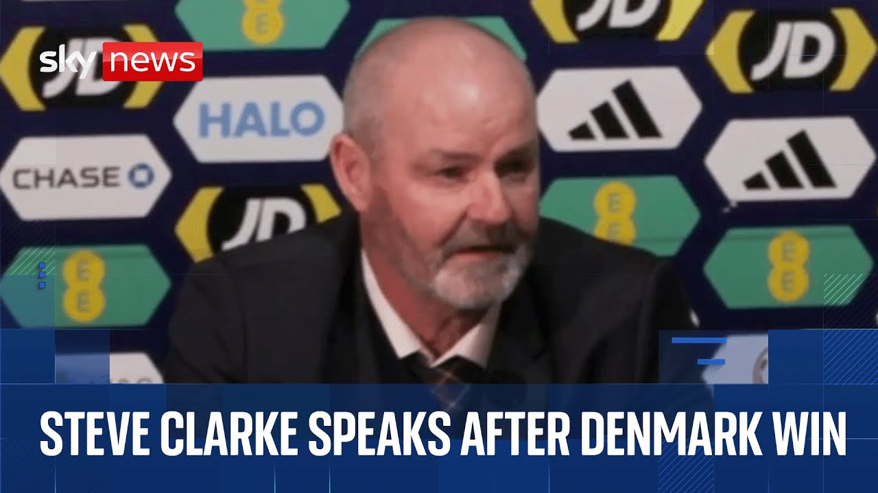 Scotland manager Steve Clarke reacts to thrilling win over Denmark and ...