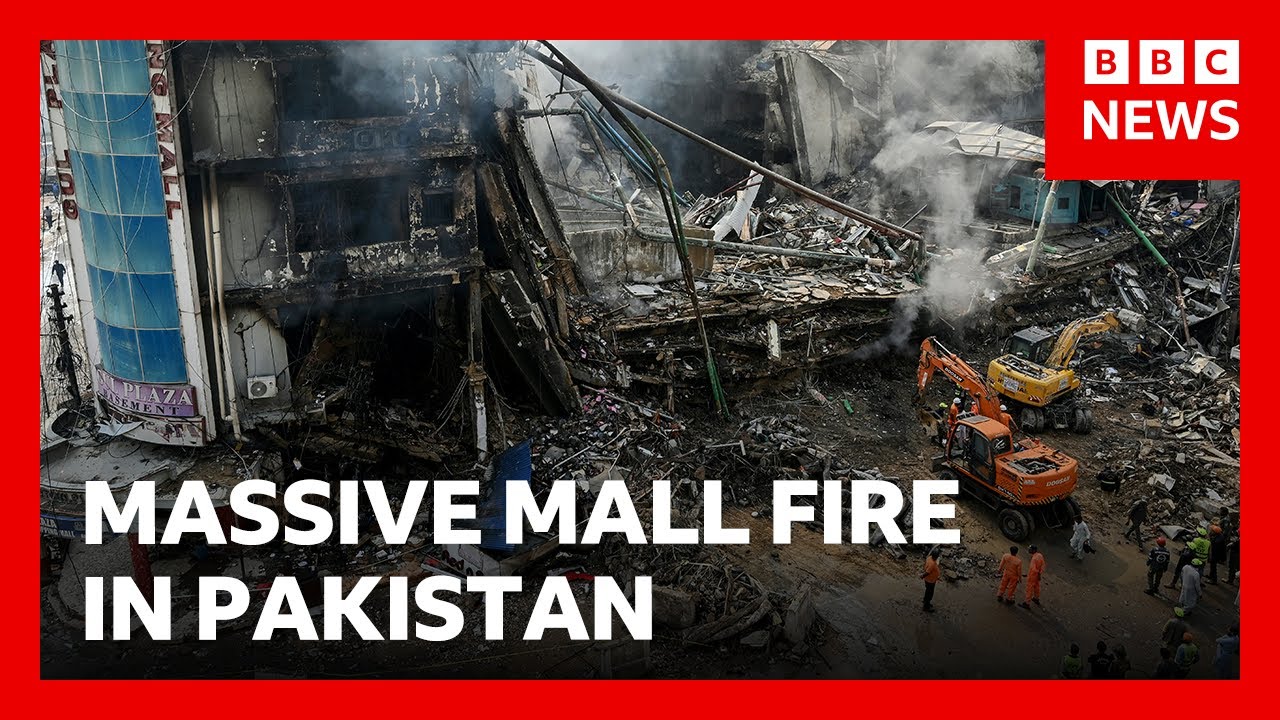 At least 21 dead, dozens missing in massive Pakistan mall fire | BBC ...