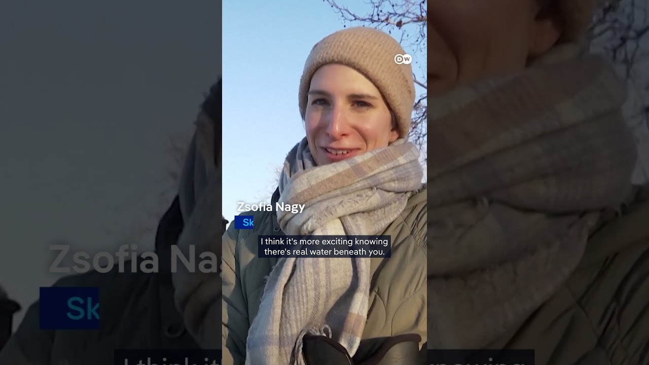 Ice skating on Lake Balaton | DW News - World News