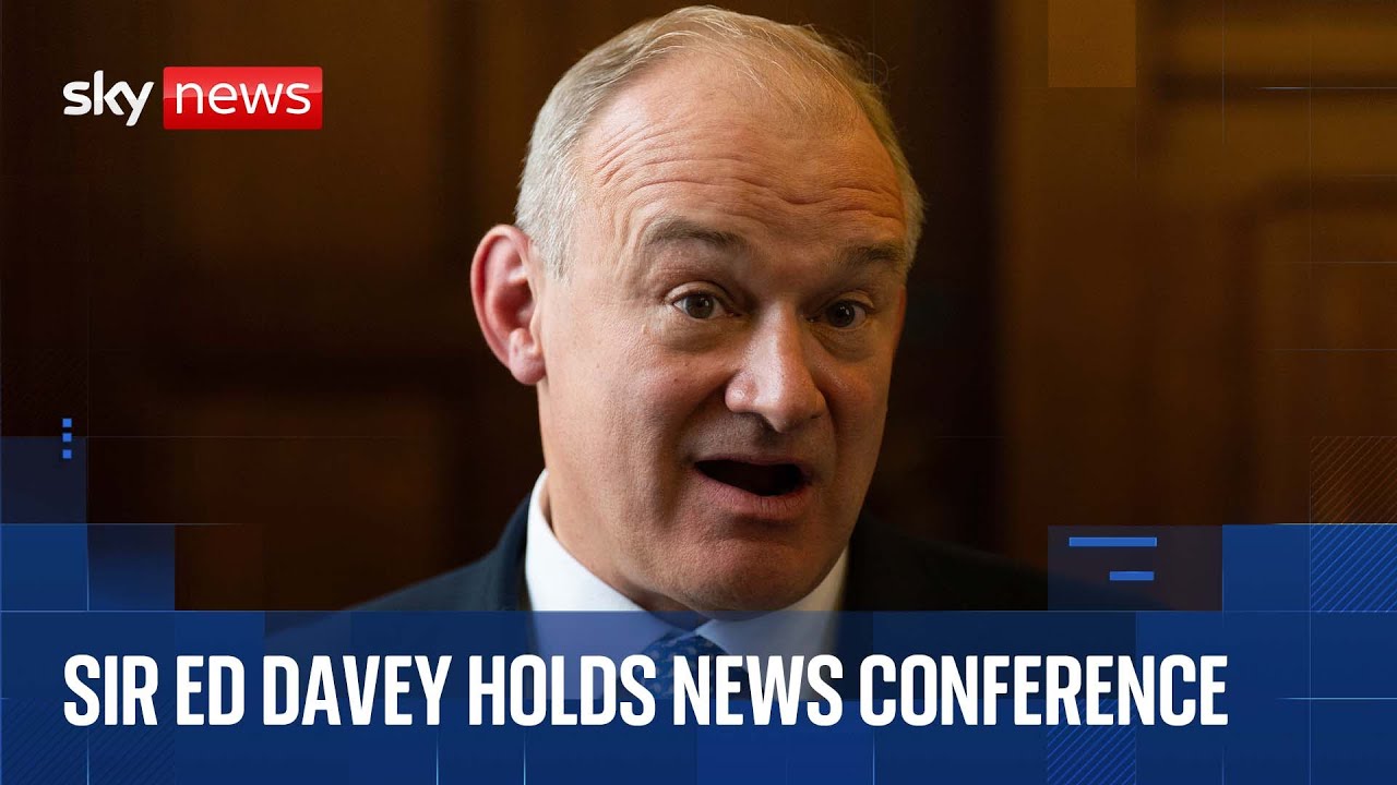 Lib Dem leader Sir Ed Davey makes announcement on A&E wait times ...