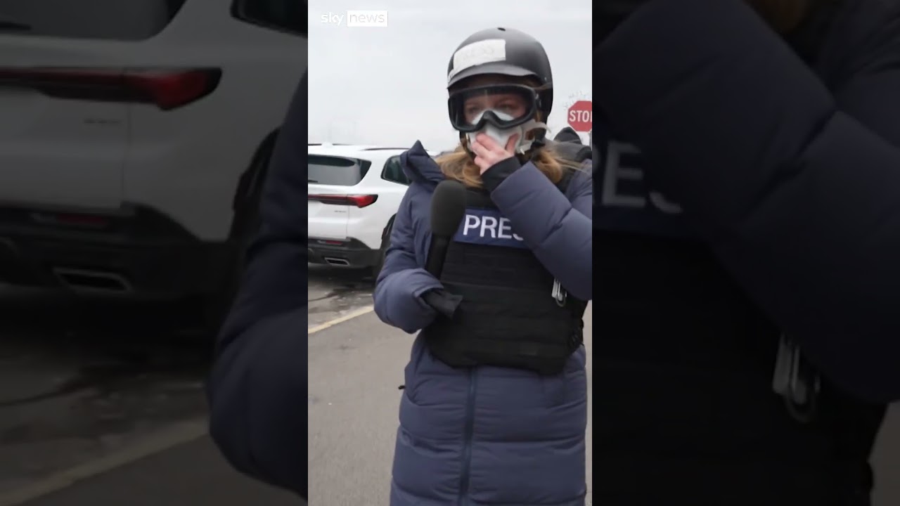 Sky correspondent caught in tear gas during ICE protest - World News