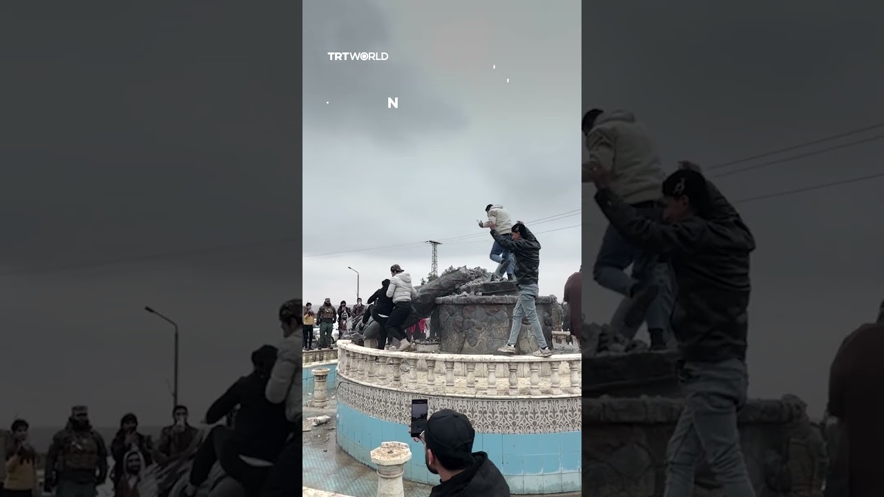 Syrians remove YPG statues after Syrian army takes control of Raqqa's ...