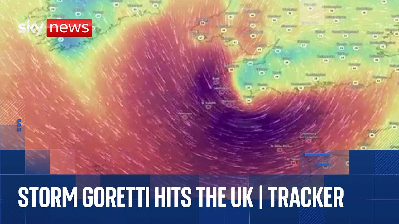 Track Storm Goretti as it hit the UK bringing with it 99mph winds ...