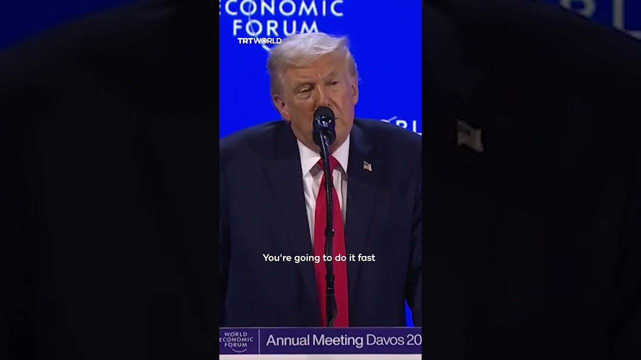 Trump mocks Macron’s sunglasses in Davos speech - World News